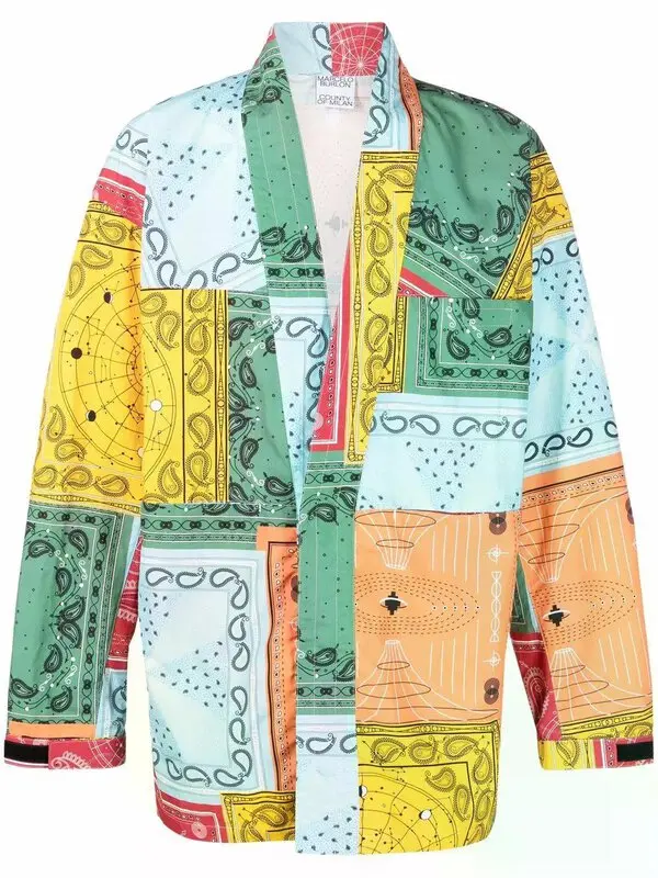 COUNTY OF MILAN Bandana-print Lightweight Jacket - Red