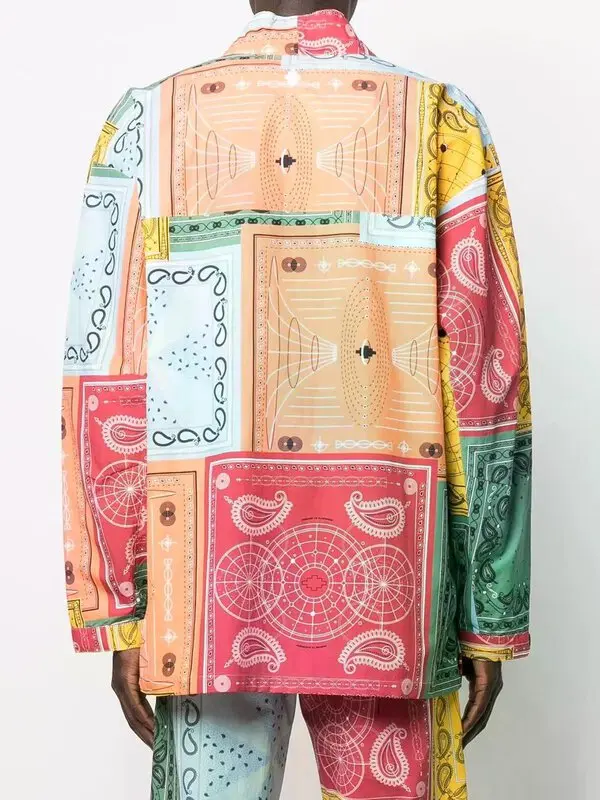 COUNTY OF MILAN Patchwork Bandana Print Lightweight Jacket