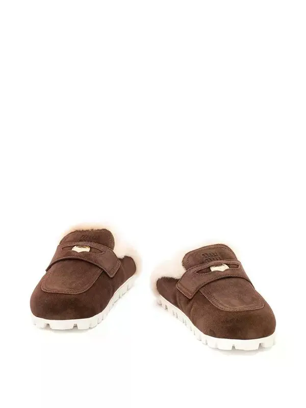 Miu Miu Logo-plaque Mules