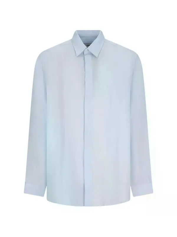 LARDINI Concealed-front Shirt - Blue