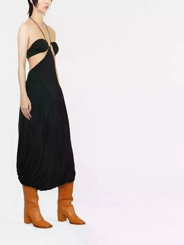 Stella McCartney Triangle-bra Halterneck Midi Dress