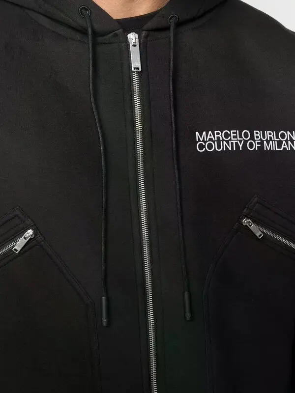 COUNTY OF MILAN Logo Hooded Bomber Jacket