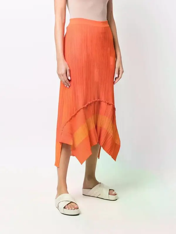 Stella McCartney Two-tone Fine-ribbed Skirt