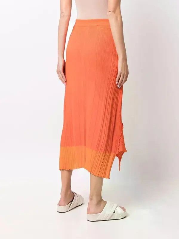 Stella McCartney Two-tone Fine-ribbed Skirt