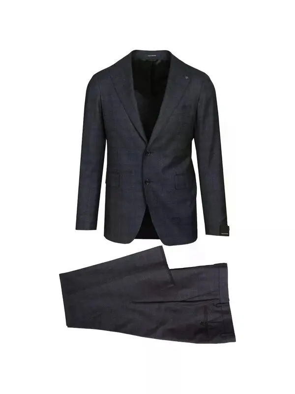 Tagliatore Vesuvio Prince Of Wales Check Suit - Blue