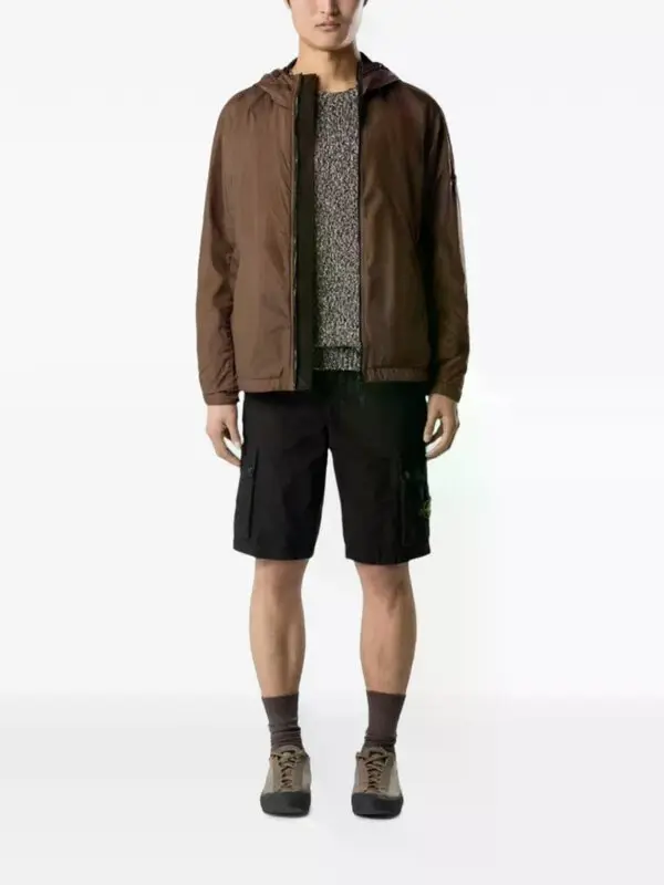 Stone Island Logo-patch Cargo Shorts - Black