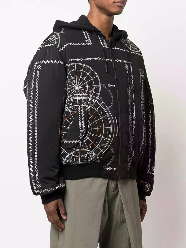 COUNTY OF MILAN Astral-print Bomber Jacket