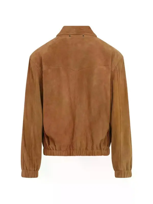 Paul Smith Tan Suede Zip-up Jacket - Brown