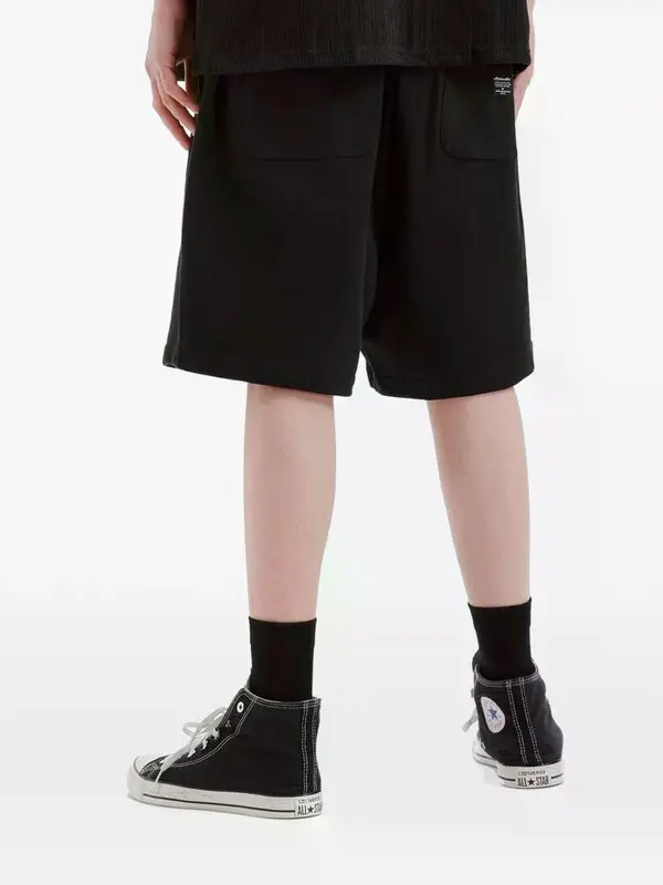 AFTERMATHS Drawstring-waist Logo-patch Shorts