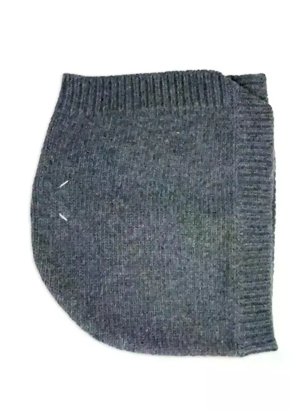 MAISON MARGIELA Four Stitches Button-fastening Beanie Hat - Grey