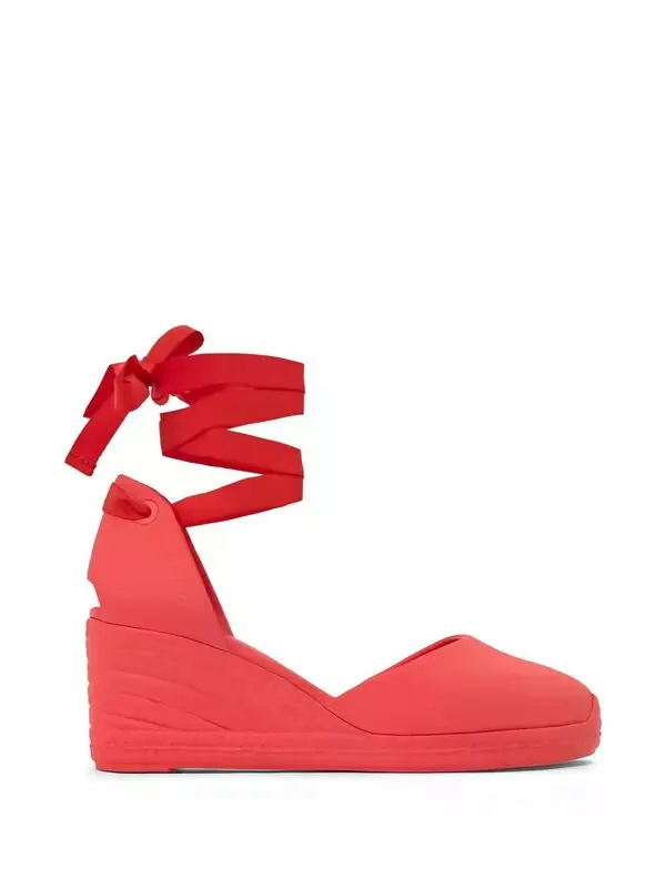 CastaÑer Careen Pebbled Espadrilles - Red