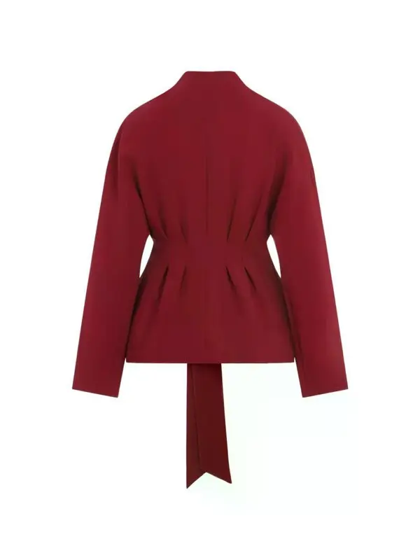Alberta Ferretti Belted Pleated Jacket