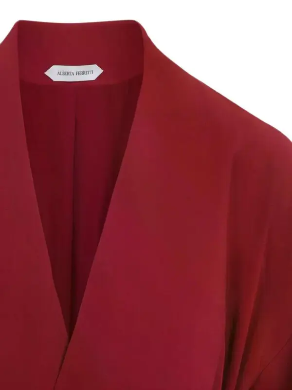 Alberta Ferretti Belted Pleated Jacket