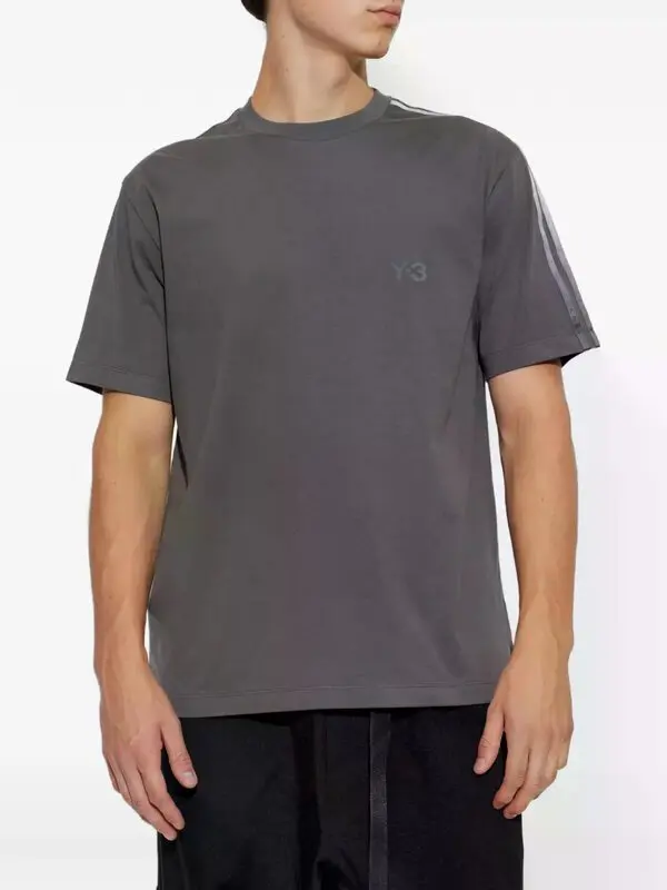 Y3 Logo-print Side-stripe T-shirt