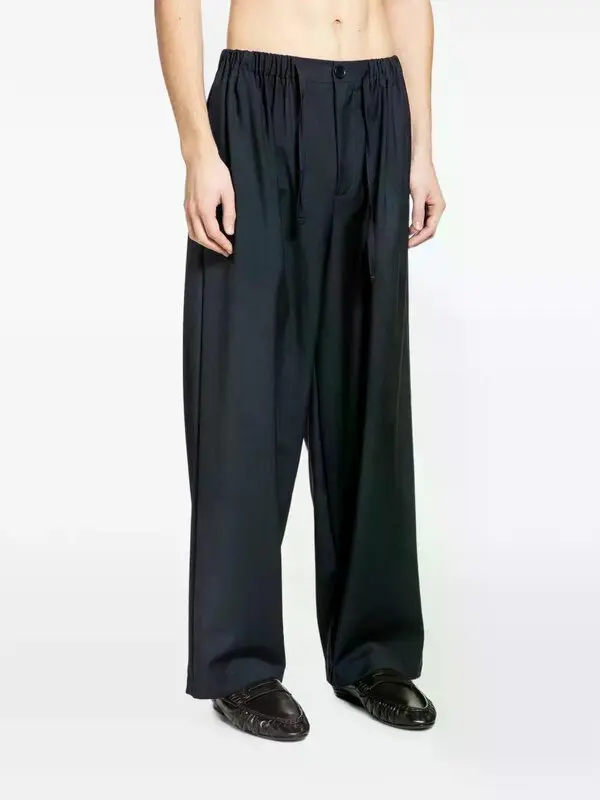 ROSE BURRITO Drawstring Virgin-wool Trousers