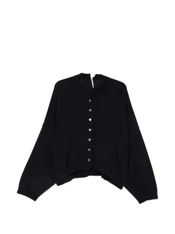 Liviana Conti Button-up Fine-knit Cardigan - Blue