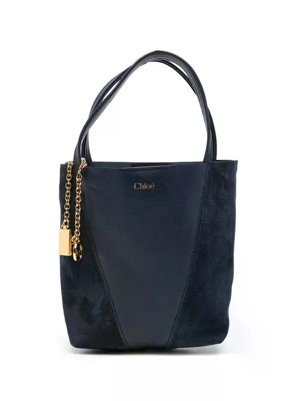 Chloé Small Spin Panelled Tote Bag - Blue