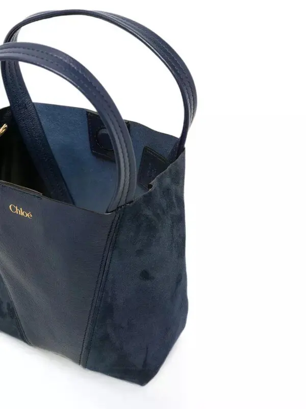 Chloé Small Spin Panelled Tote Bag - Blue