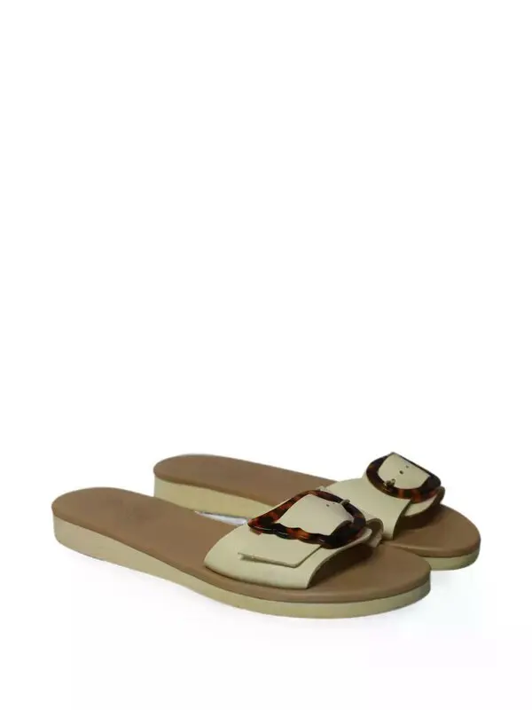 ANCIENT GREEK SANDALS Aglaia Wing-buckle Sandals - Neutrals