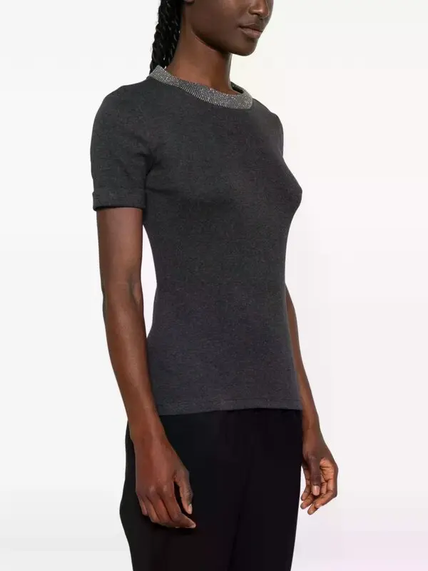 Peserico Short-sleeve T-shirt With Ribbed Trims