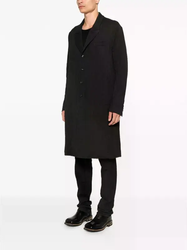 Masnada Herringbone-pattern Buttoned Coat