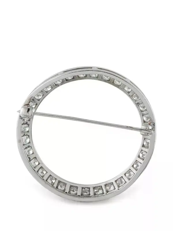 LB EXCLUSIVE Diamond-embellished Circular Brooch