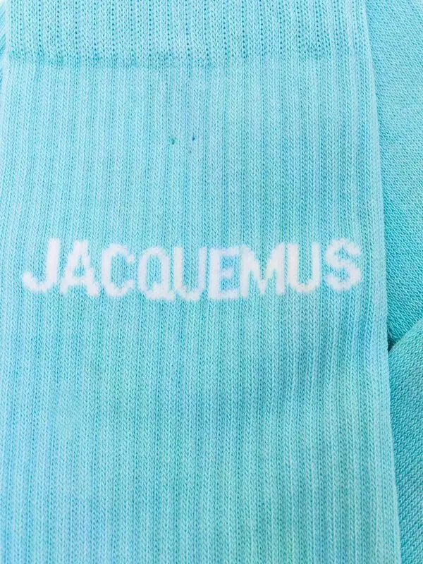 Jacquemus Logo-print Ribbed Socks - Blue