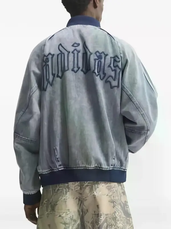 Adidas Logo-embroidered Denim Jacket