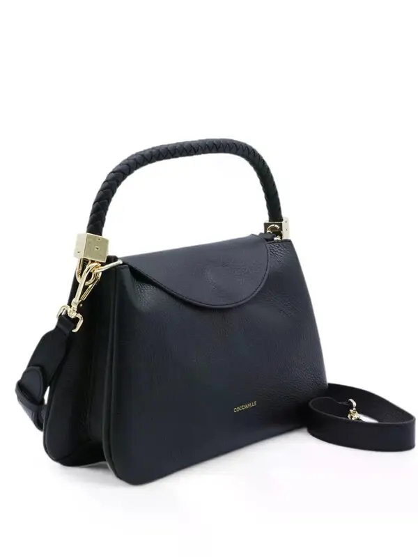 COCCINELLE Small Tiggy Braided-handle Leather Tote Bag - Black