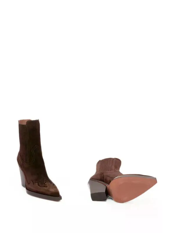 Paris Texas Dallas Embroidered Leather Cowboy Boots