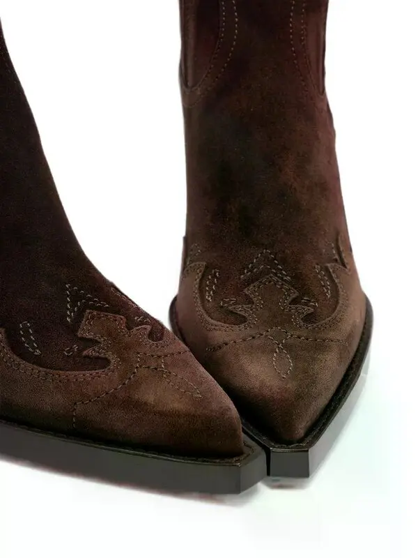 Paris Texas Dallas Embroidered Leather Cowboy Boots
