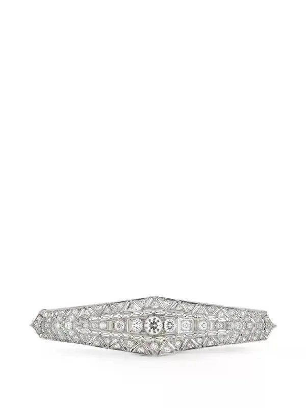 LB EXCLUSIVE Diamond-embellished Brooch - Silver