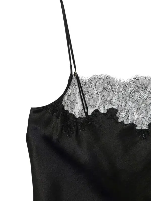 Carine Gilson Lace-trimmed Silk Camisole - Black
