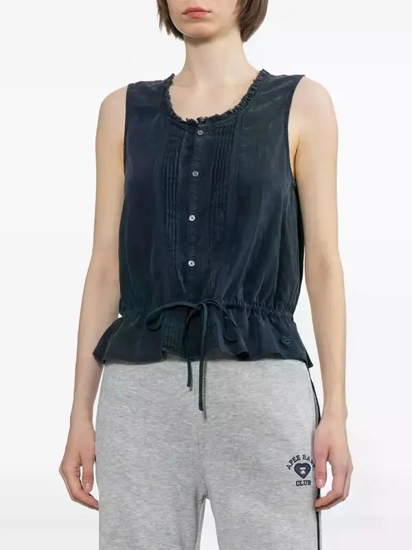 AAPE BY *A BATHING APE Pin-tuck Drawstring Top