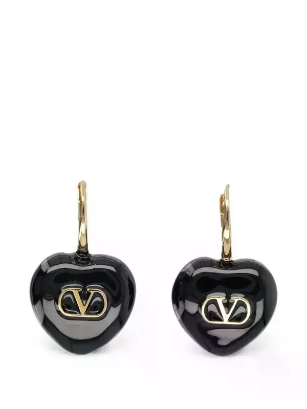 Valentino Garavani Coeur Royal Heart Earrings - Black