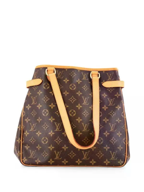LOUIS VUITTON Batignolles Handbag Monogram Canvas Vertical Tote Bag - Brown