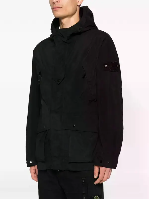 Stone Island Hooded Logo-patch Parka