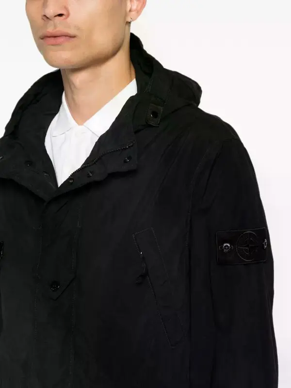Stone Island Hooded Logo-patch Parka