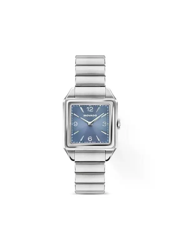 Movado Heritage 1917 Square-face 34mm Watch - Blue