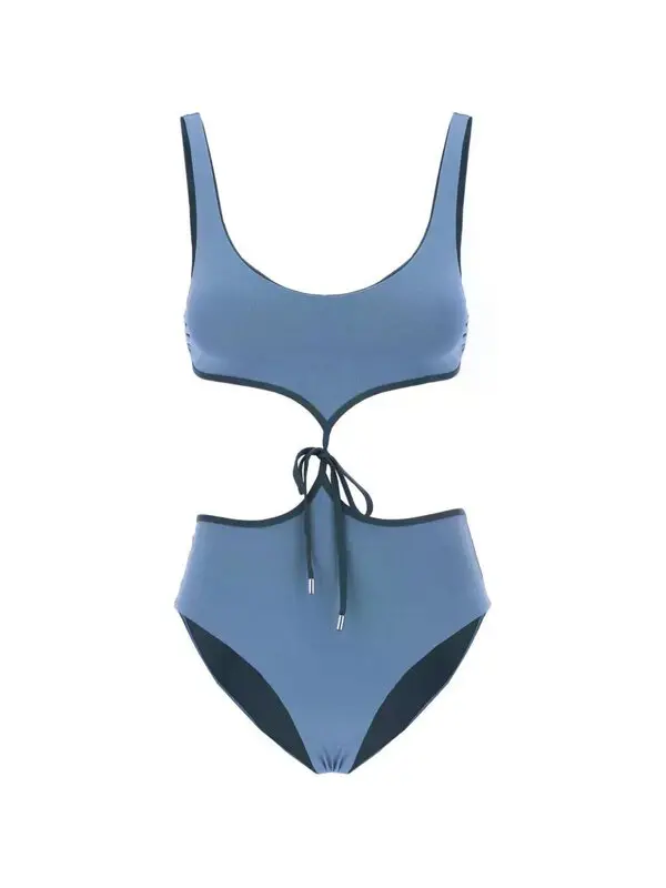 MAISON ANAMI Reversible Cut-out Swimsuit - Blue