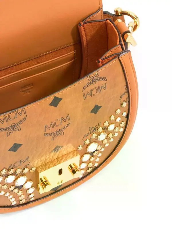 Mcm Crystal-embellished Shoulder Bag