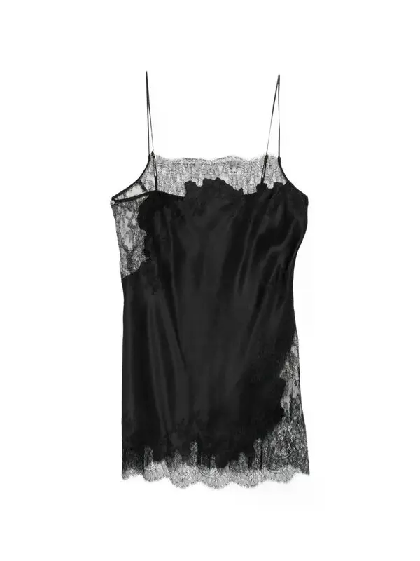 Carine Gilson Lace-trim Nightdress - Black