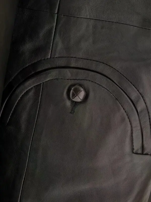 BLAZÉ MILANO Double-breasted Calf Leather Jacket