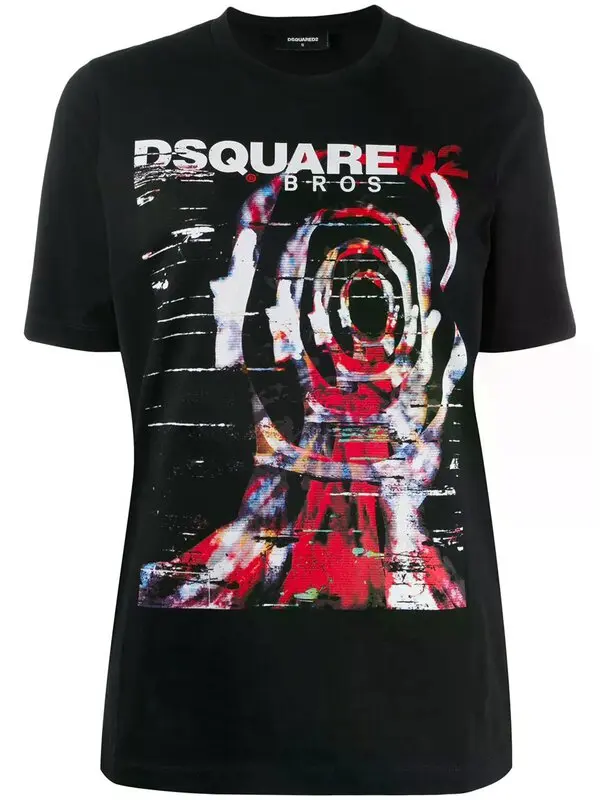 Dsquared2 Logo Printed T-shirt - Black