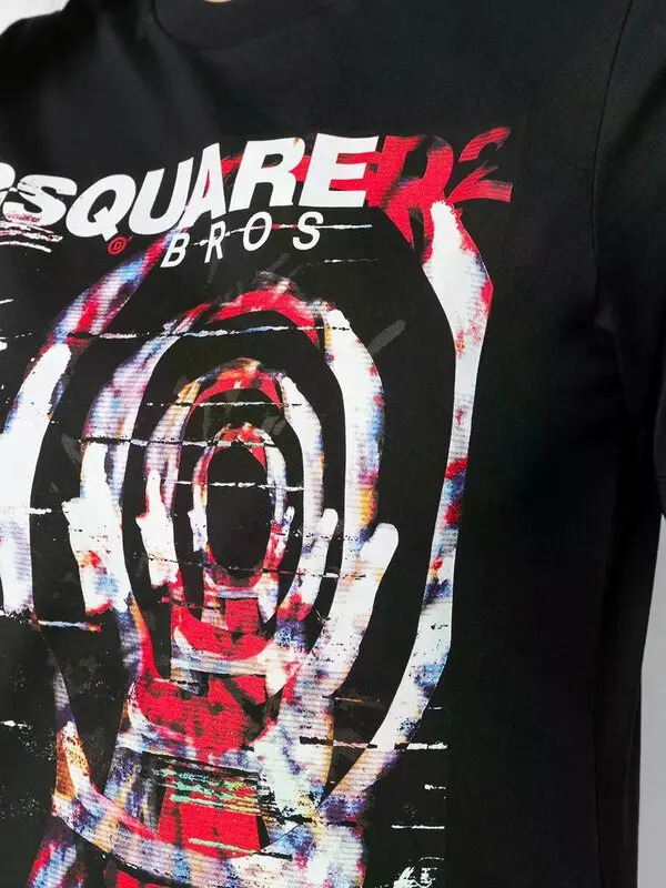 Dsquared2 Logo Printed T-shirt - Black