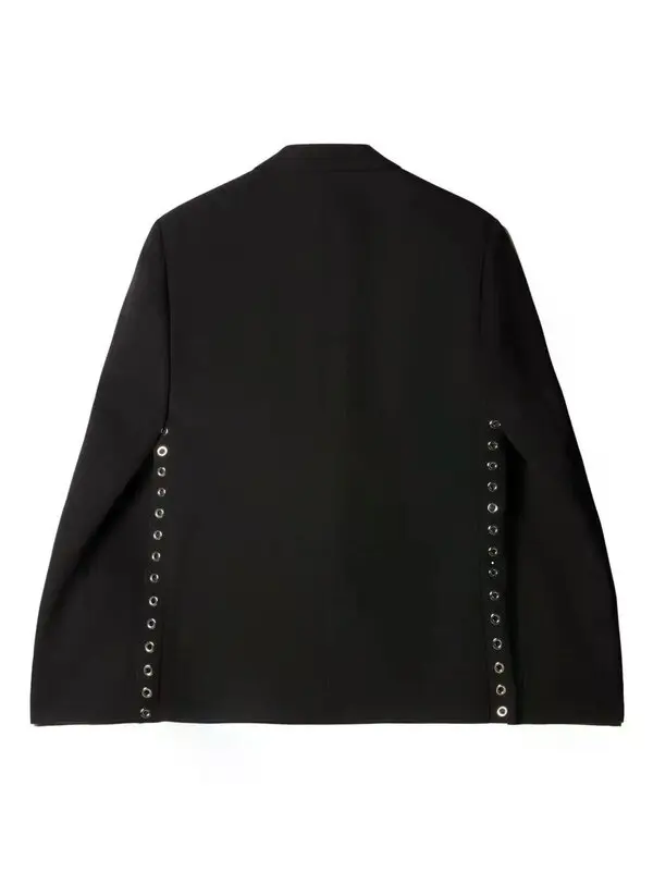Off-White Eyelet-embellished Wool Blazer