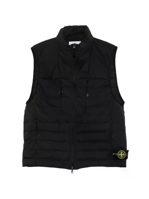 Stone Island Logo-patch Gilet - Black