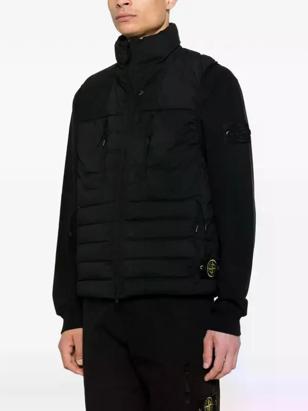 Stone Island Logo-patch Gilet - Black