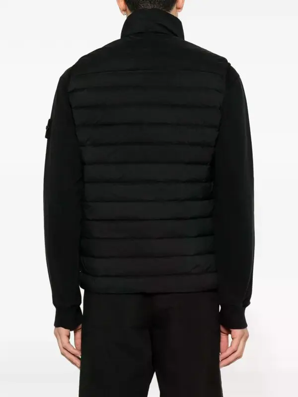 Stone Island Logo-patch Gilet - Black