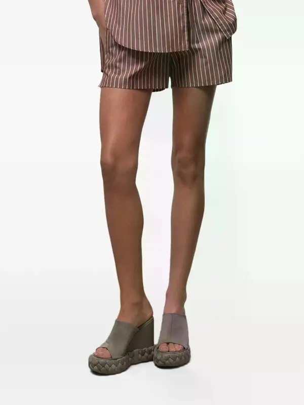 CAYET Anita Vertical-stripe Shorts